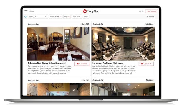 Advertise your small business on LoopNet by using the BizBuySell Network